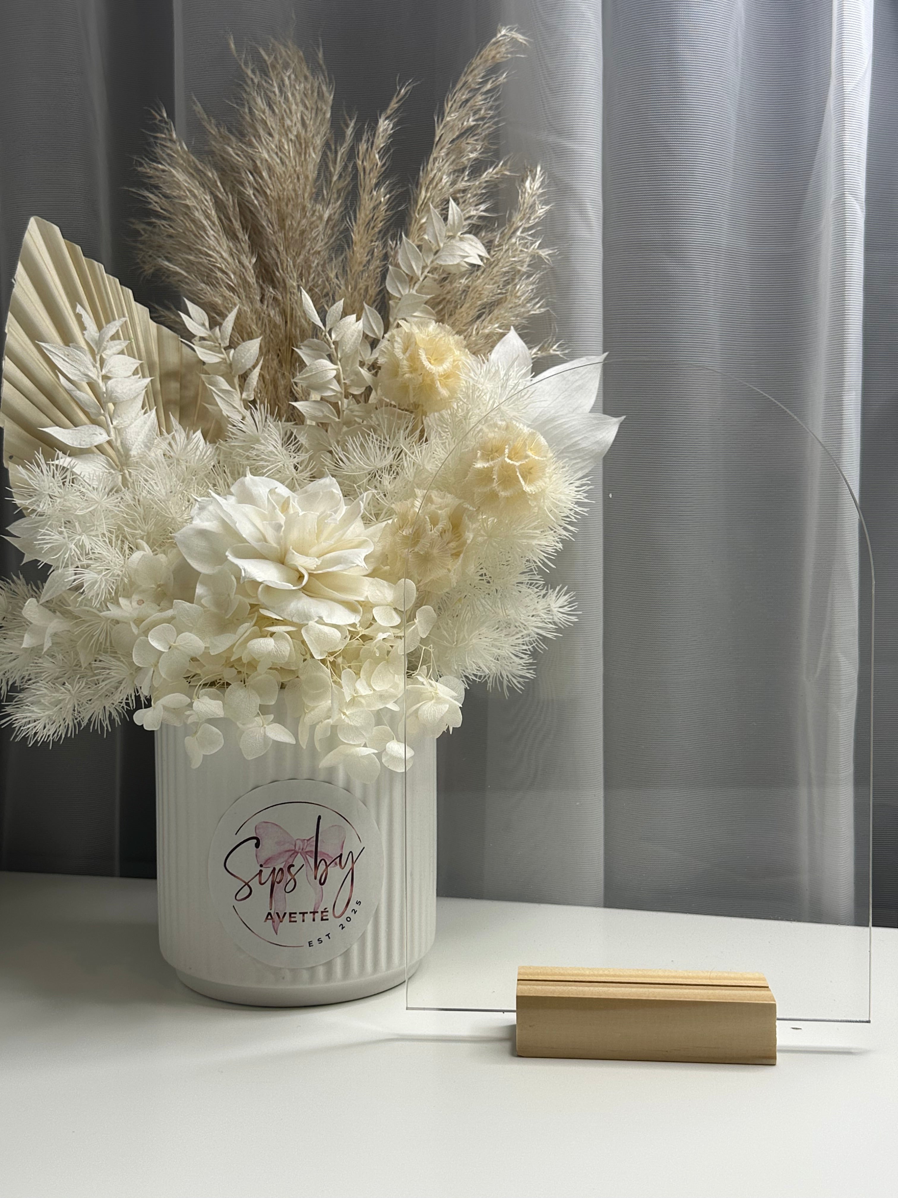 A5 Arched Acrylic Sign – Sips by Avetté